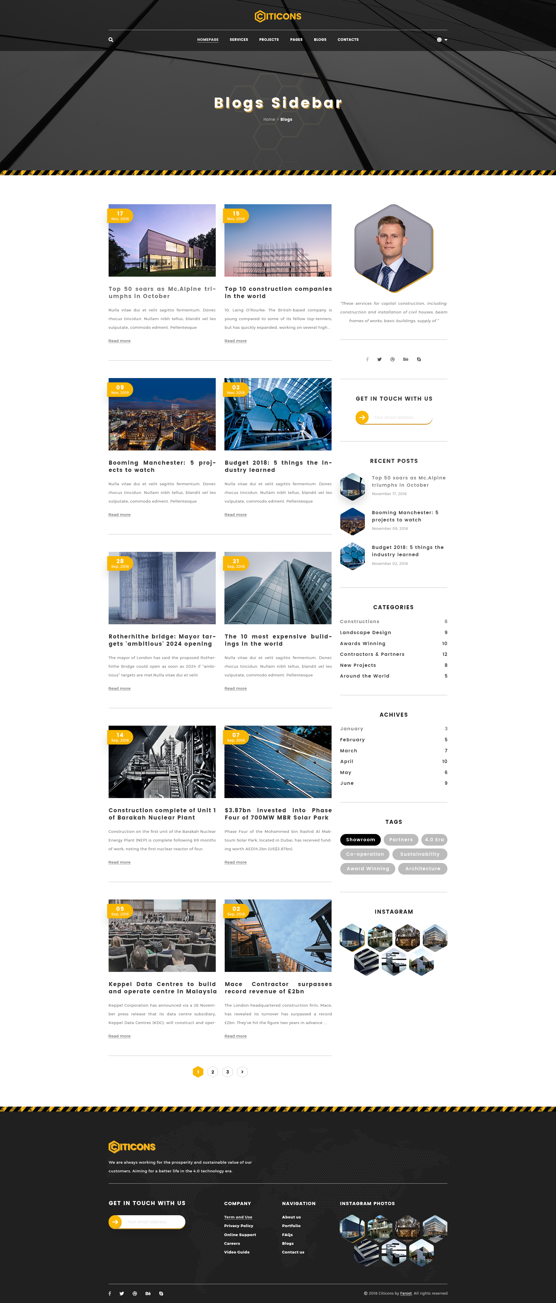 Citicons - Construction & Building PSD Template by Farost | ThemeForest